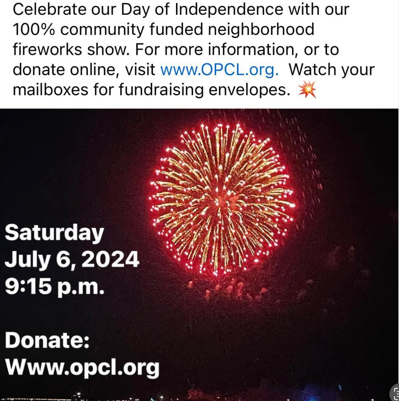 Fireworks! Saturday-July 6th !!! – Ocean Park Civic League