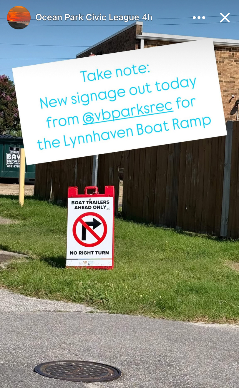 Are They Helping? Lynnhaven Boat Ramp New Signage? What to do to get ...